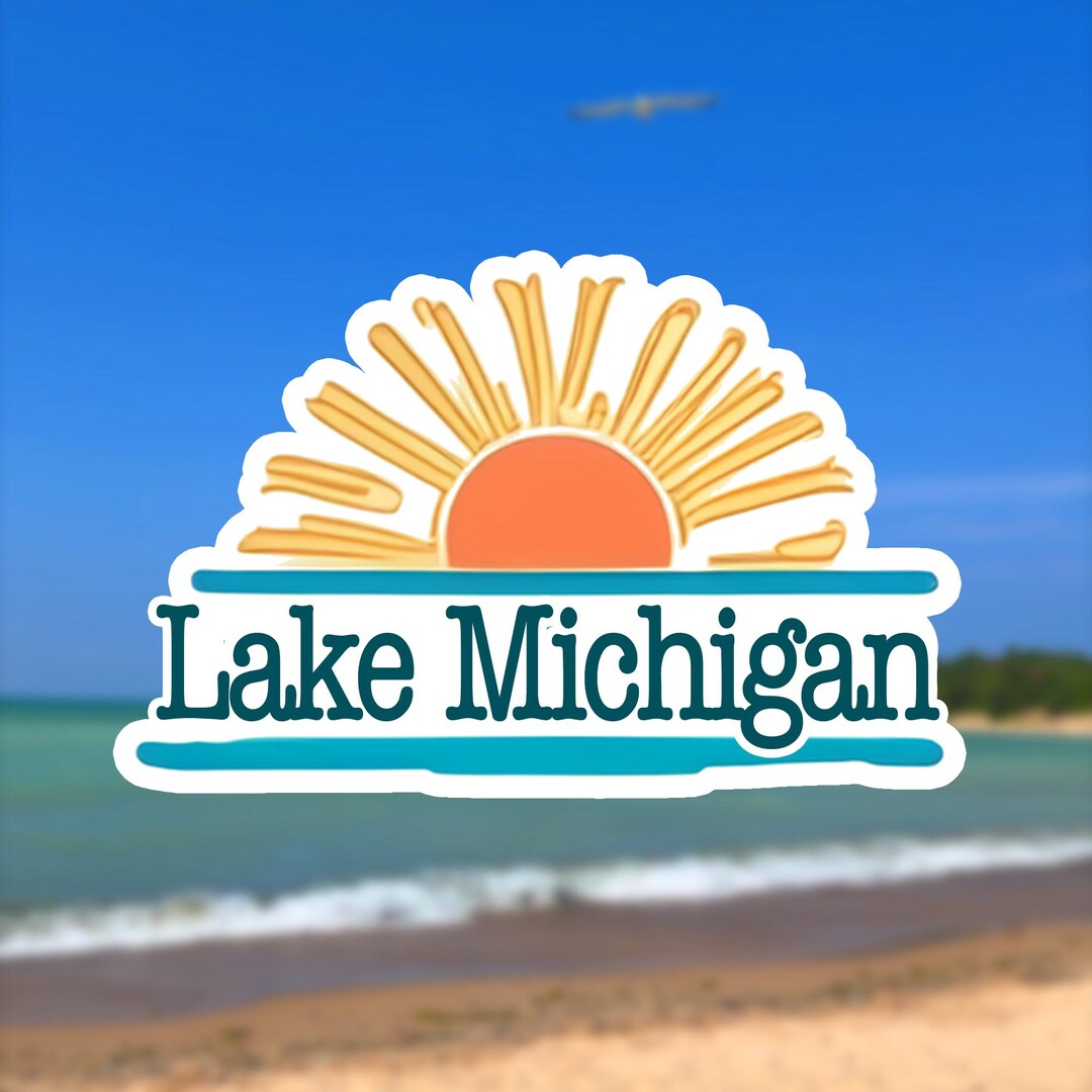 Lake Michigan Sunshine Sticker - Etsy