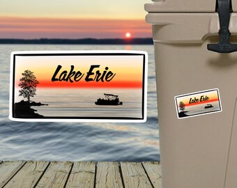 Vintage 1950's Style Lake Erie Ohio Vacationland Great Lakes Cleveland ...