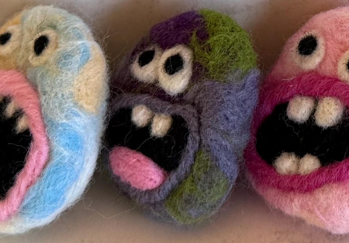 Needle Felted Monster Car Vent Clip – Scent Diffuser - Etsy