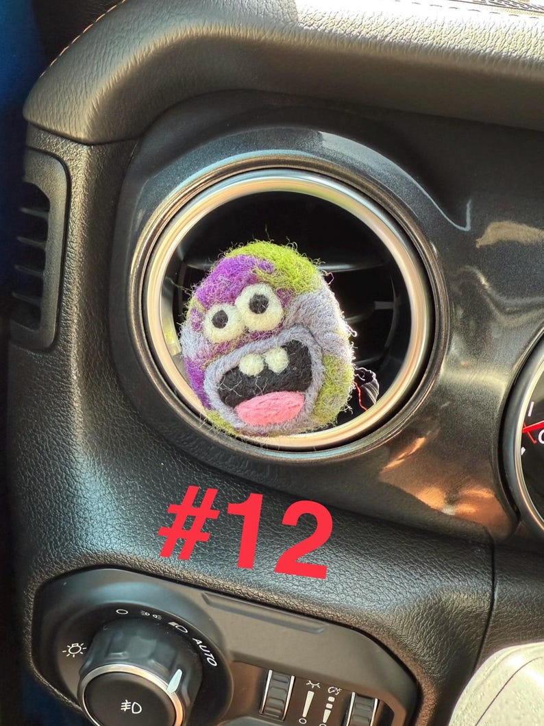 Needle Felted Monster Car Vent Clip – Scent Diffuser - Etsy