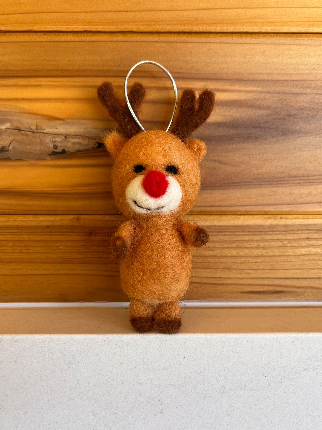 Adorable Reindeer Needle Felted Ornament - Etsy