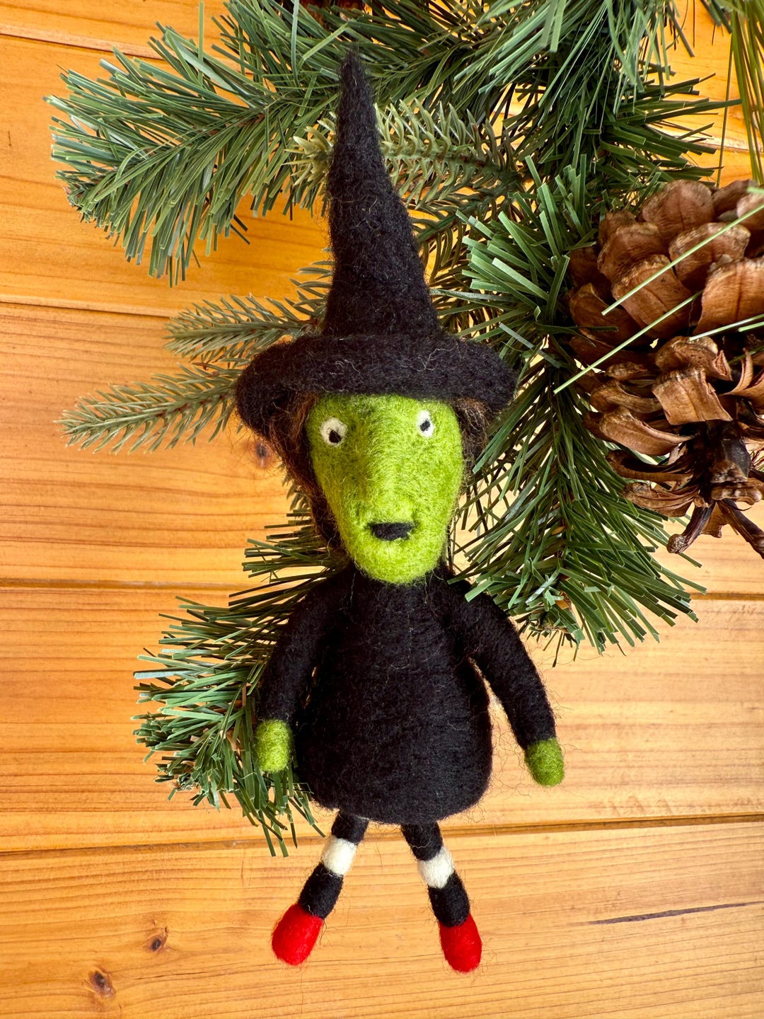 Handmade Needle Felted Wicked Witch of the West Ornament – Wizard of Oz ...