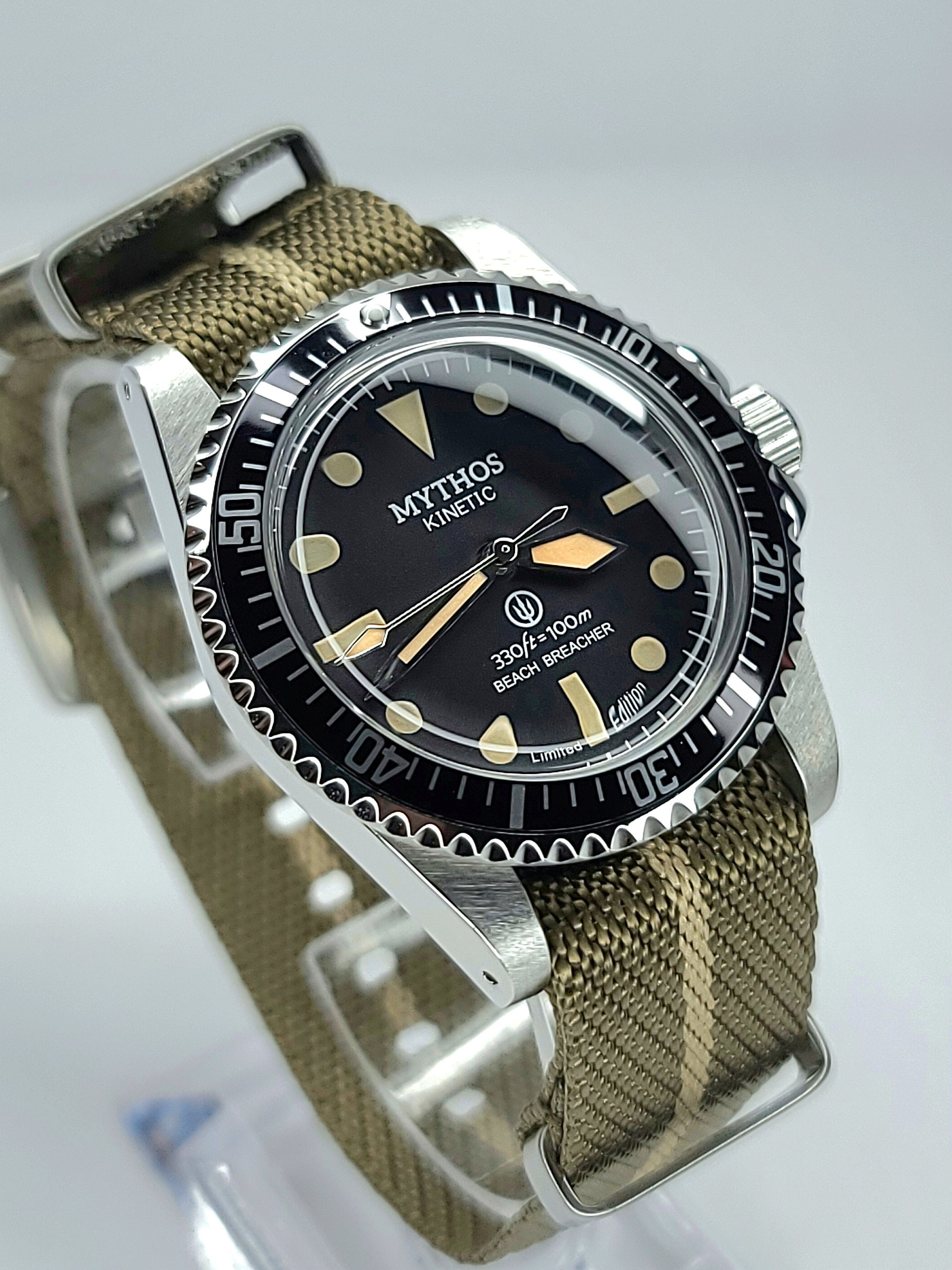 Mythos beach Breacher Diver Mod Watch Vintage Style Milsub Automatic ...