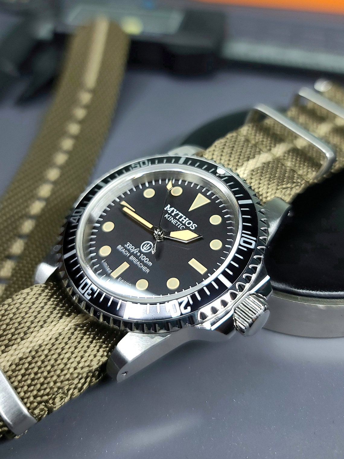 Mythos beach Breacher Diver Mod Watch Vintage Style Milsub Automatic ...