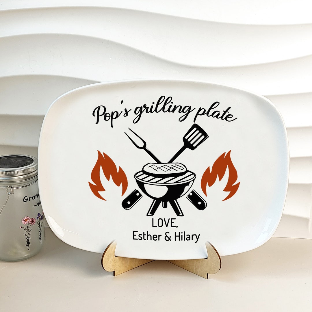 Personalized Grilling Plate, Gifts for BBQ Lovers, Custom Food Tray ...