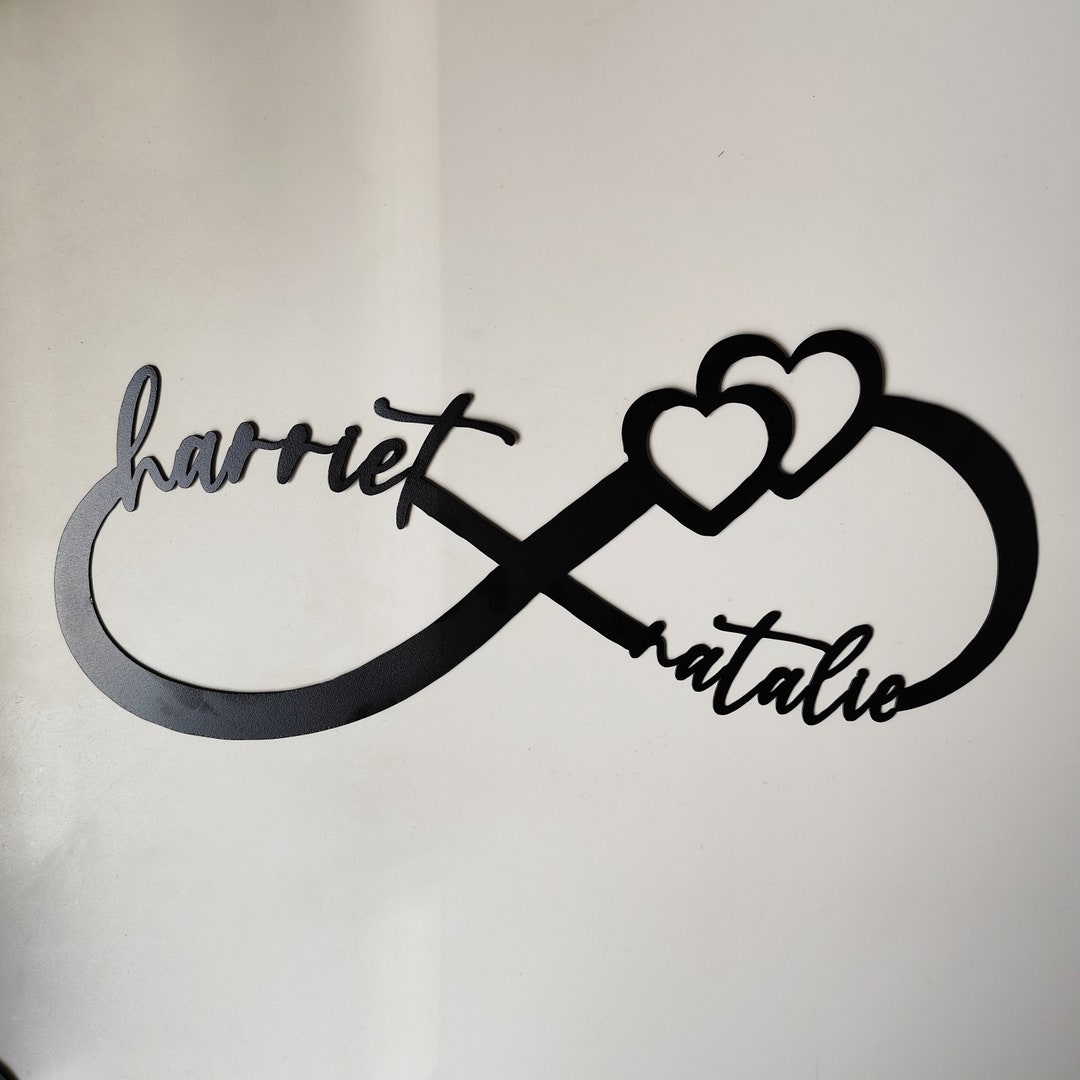 Personalized Infinity Sign, Wedding Gift for Couple, Custom Metal Name ...