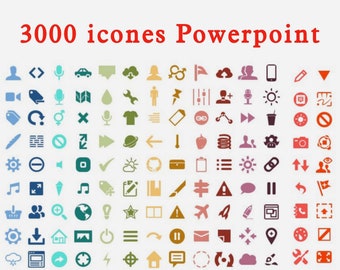 Powerpoint Recolorable Icons, Recolorable Icons for Microsoft Word ...