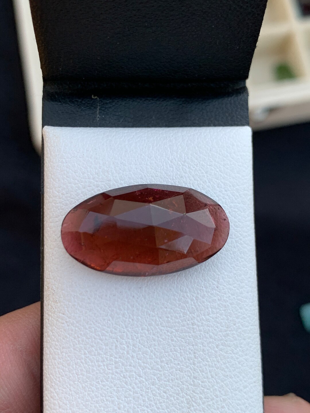 16 Carats Reddish Color Oval Shape Tourmaline Rosecut - Etsy
