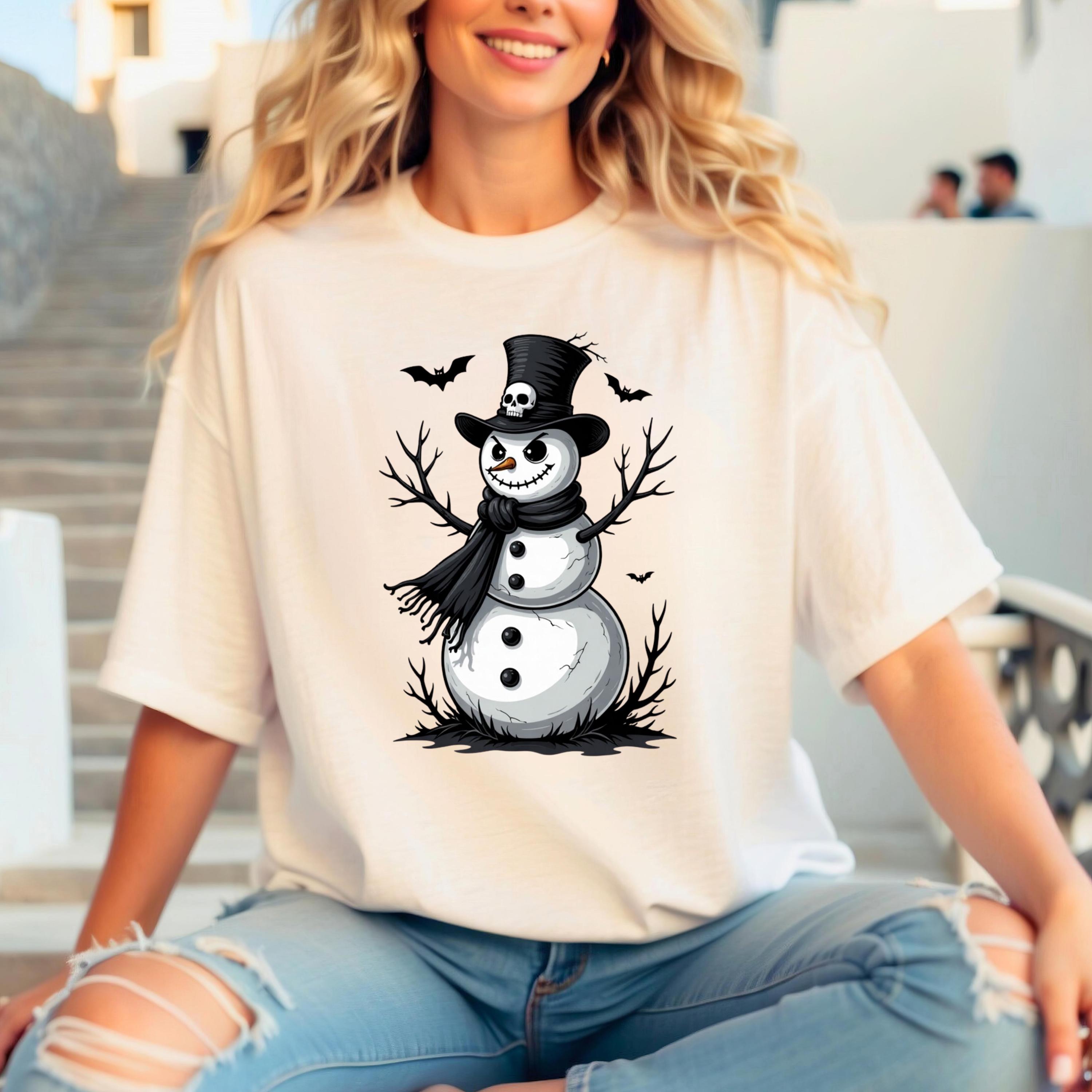Goth Snowman Svg, Merry Gothmas Png, Creepy Christmas Svg, Spooky ...