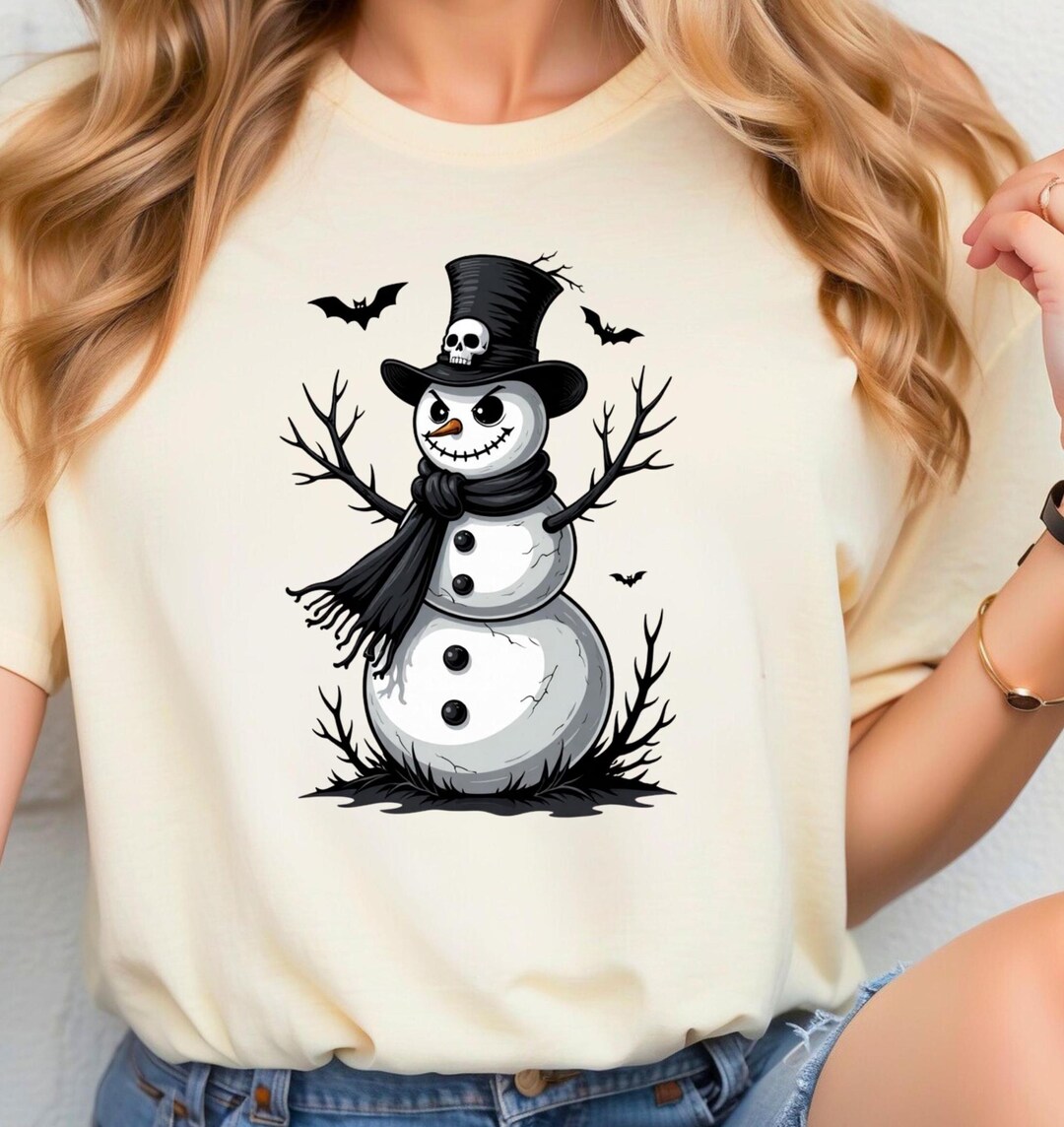 Goth Snowman Svg, Merry Gothmas Png, Creepy Christmas Svg, Spooky ...