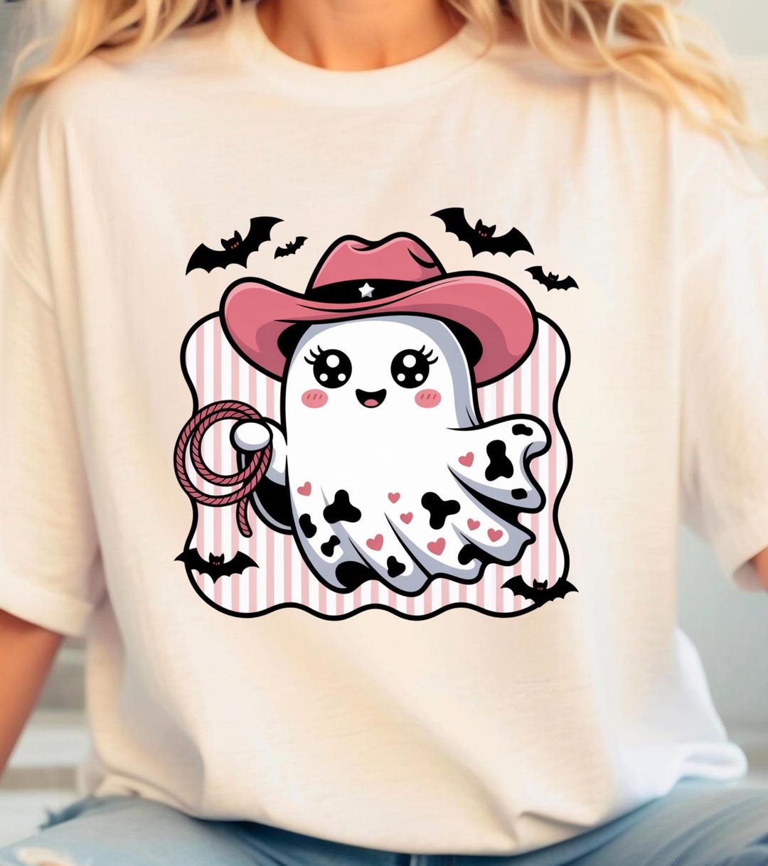 Pink Cowboy Ghost Png, Preppy Western Halloween Png, Spooky Ghost Png ...