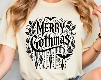 Goth Tree Svg, Merry Gothmas Png, Creepy Christmas Svg, Spooky ...