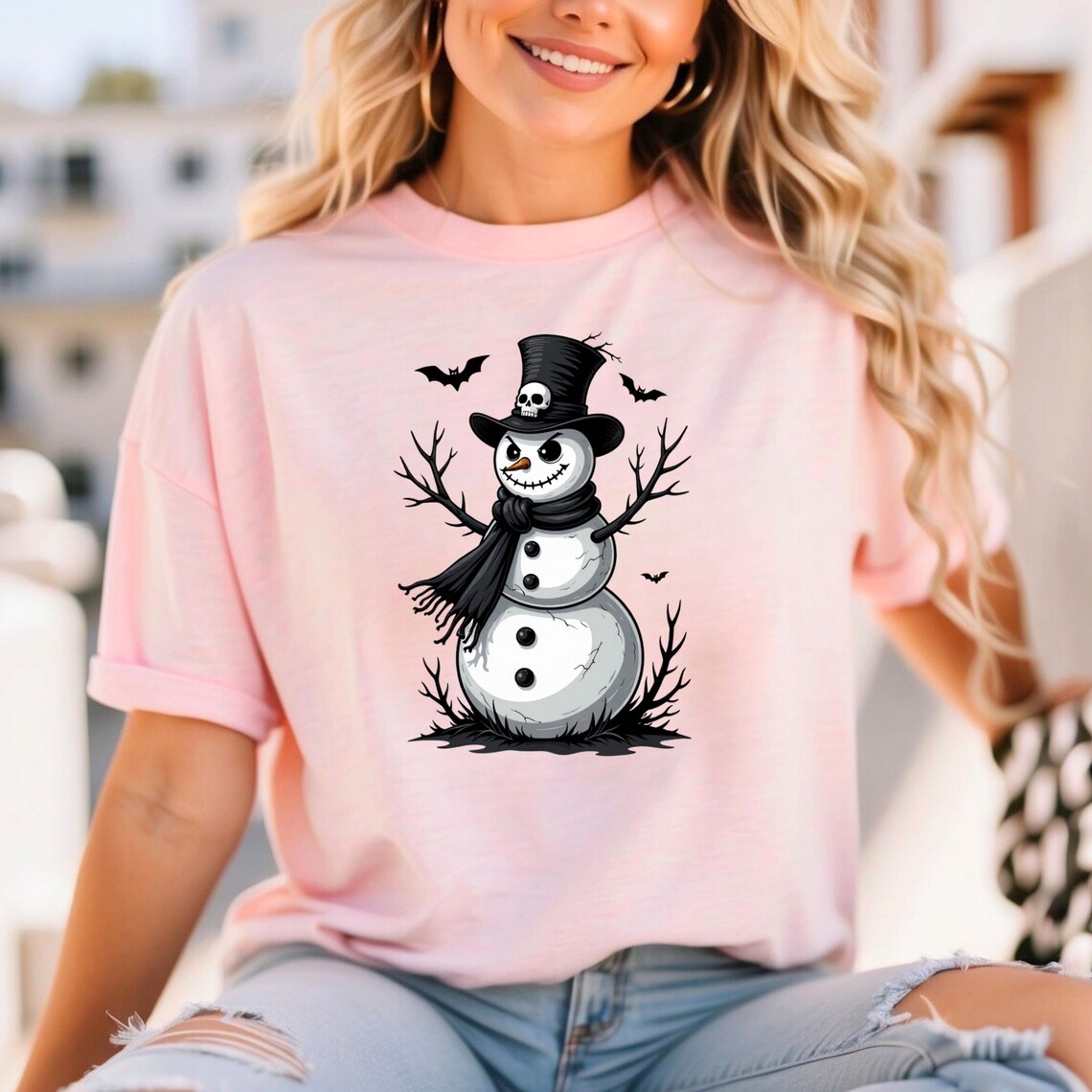 Goth Snowman Svg, Merry Gothmas Png, Creepy Christmas Svg, Spooky ...