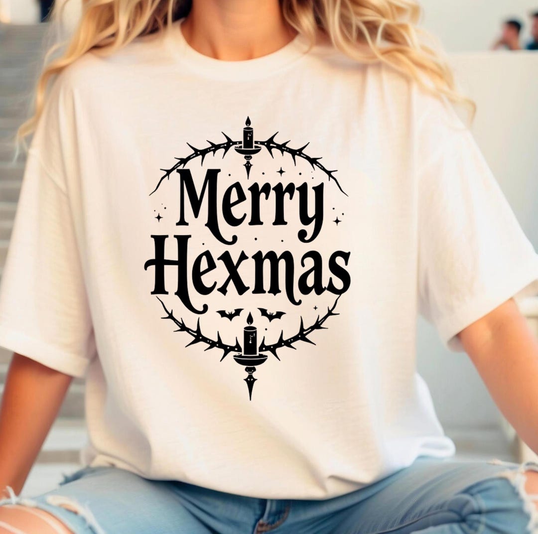 Merry Hexmas Svg, Merry Gothmas Png, Creepy Christmas Svg, Spooky ...