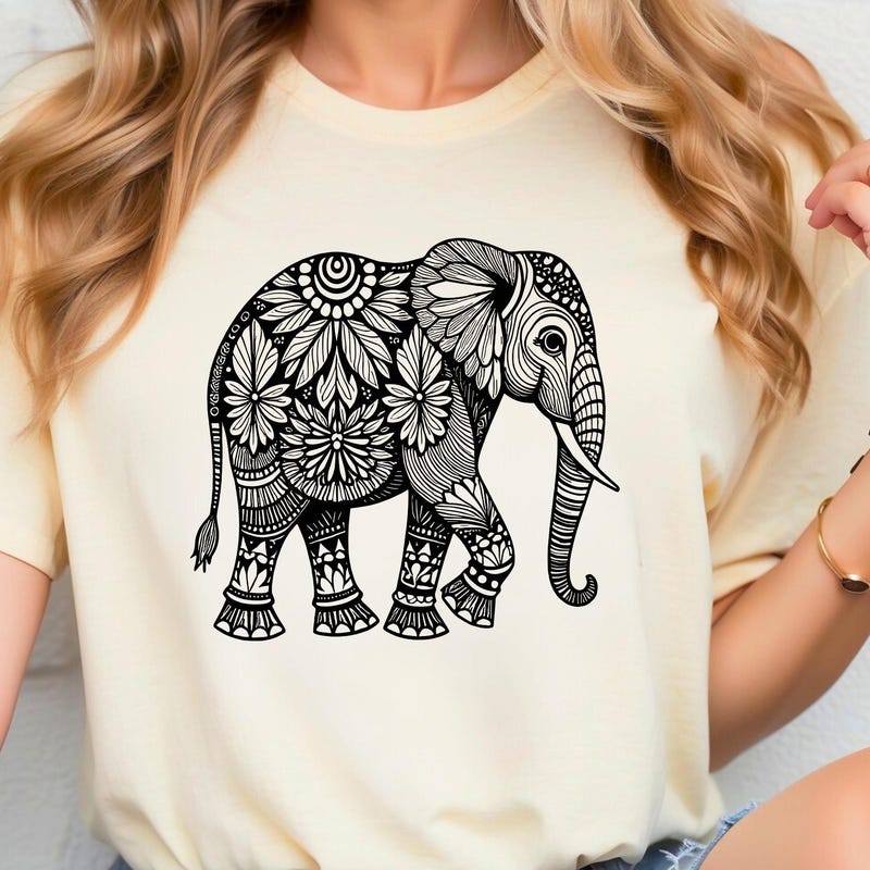 Elephant Mandala Svg - Etsy