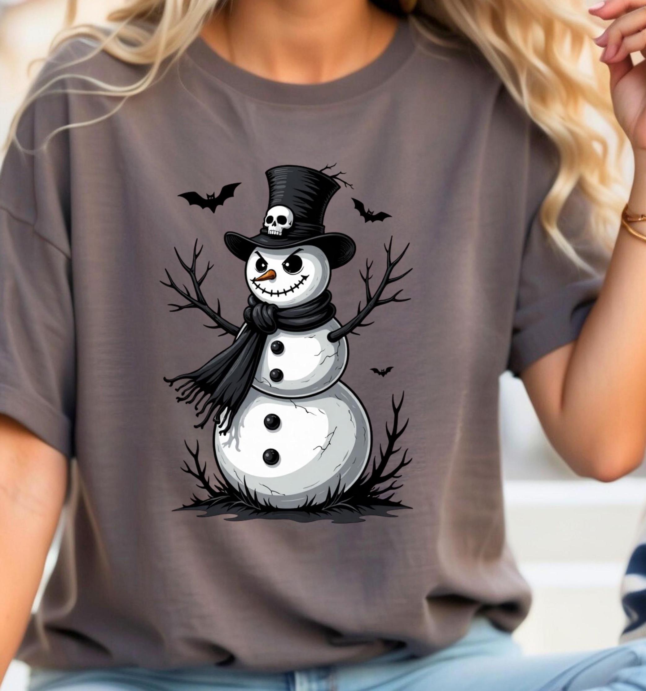 Goth Snowman Svg, Merry Gothmas Png, Creepy Christmas Svg, Spooky ...