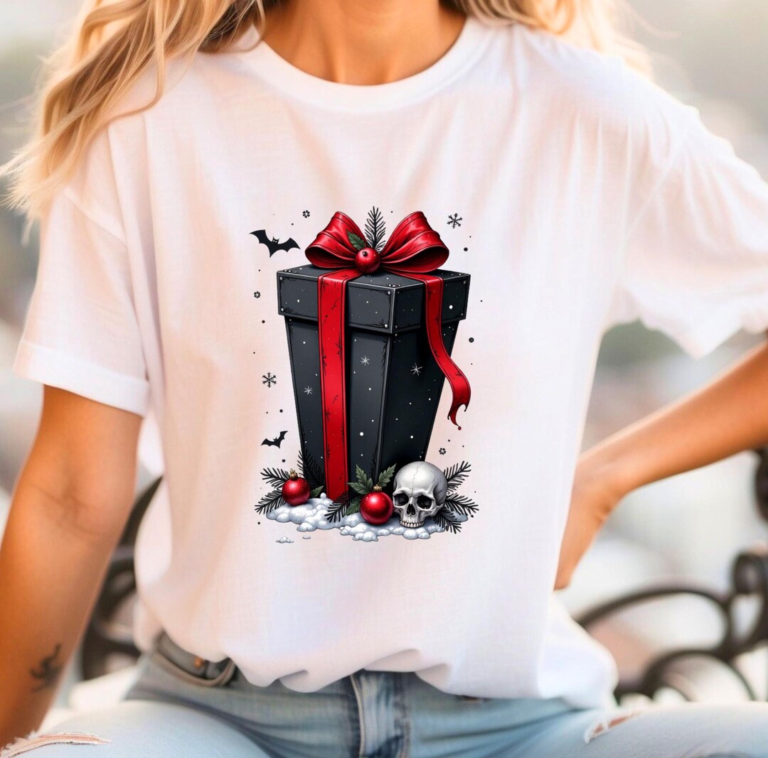 Goth Christmas Gift PNG, Merry Gothmas Png, Creepy Christmas Png ...