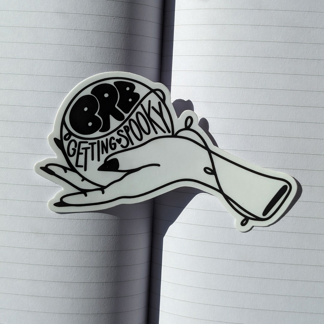 BRB Getting Spooky Crystal Ball Sticker for Notebooks, Water Bottles - Etsy
