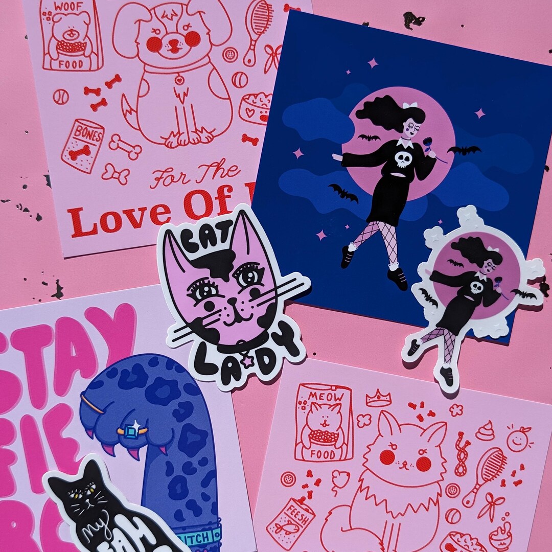 Build Your Own Bundle | Stickers & Postcards | 4 Items - Etsy