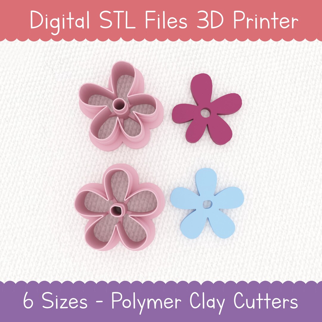Flower Petals Digital STL Cutter for Polymer Clay - Floral Style Stl ...