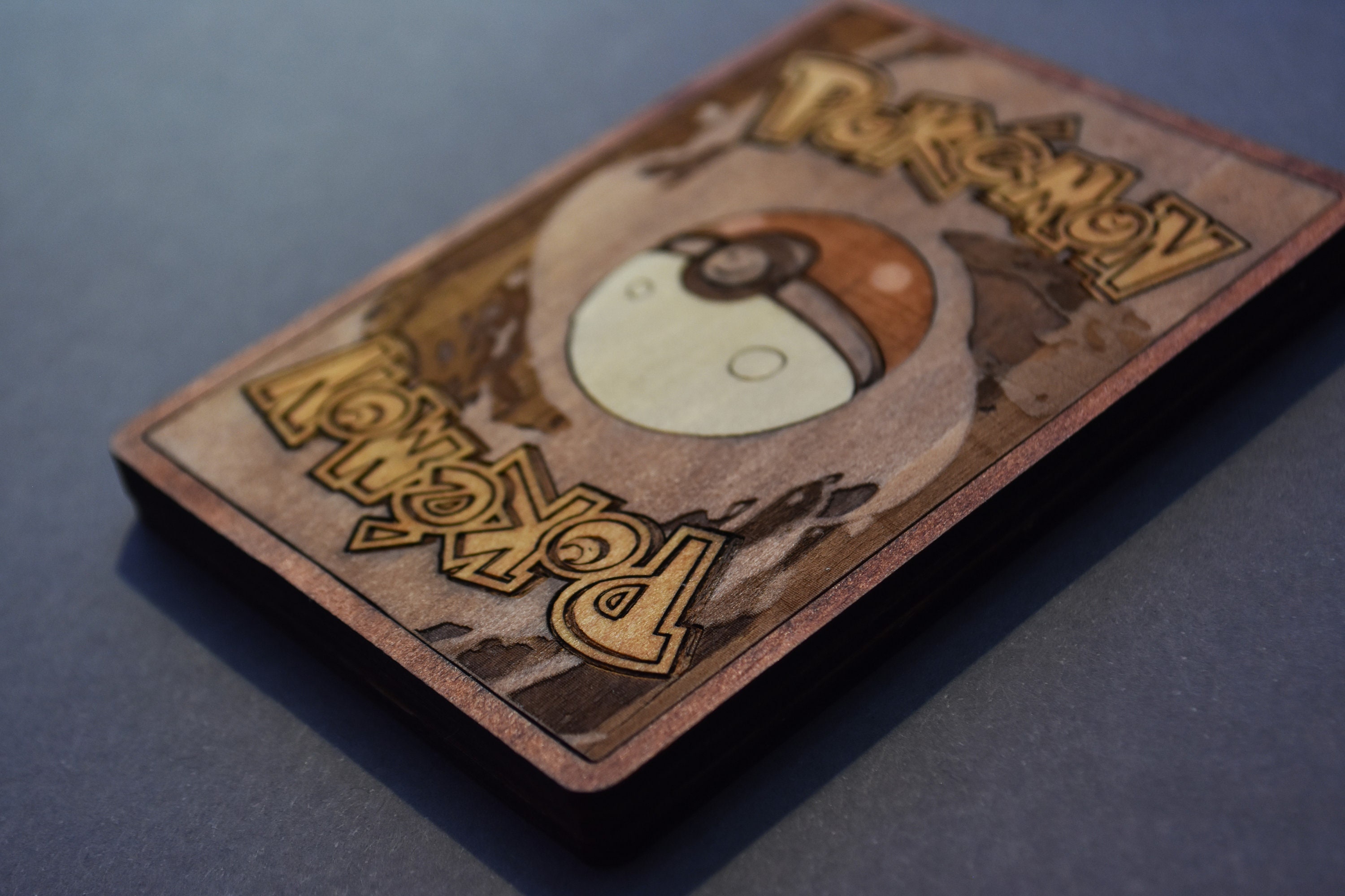 Custom Wooden Pokemon Cards Collectible Gift Replica Engraved Keepsake ...