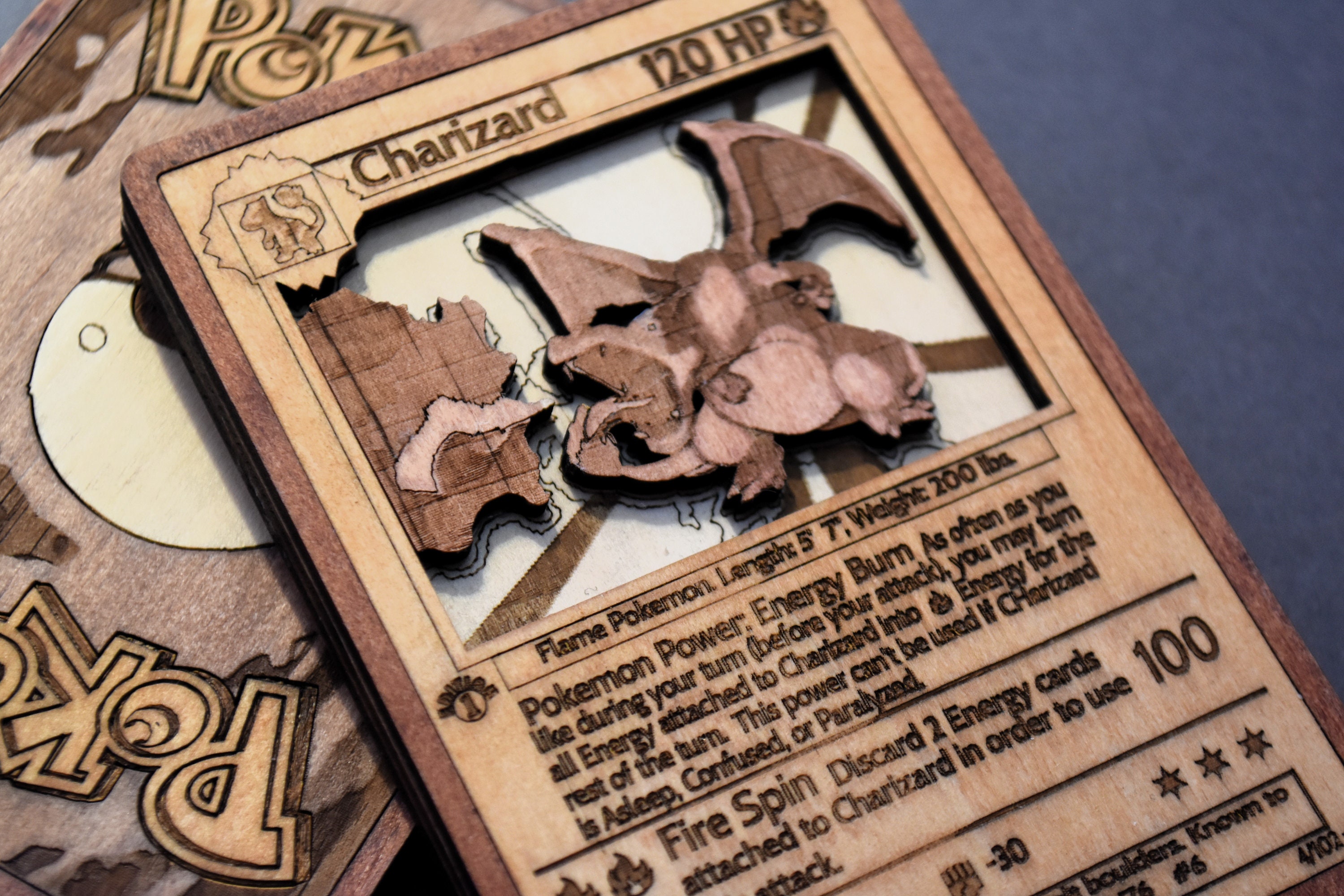 Custom Wooden Pokemon Cards Collectible T Replica Engraved Keepsake Custom Pokemon Etsy