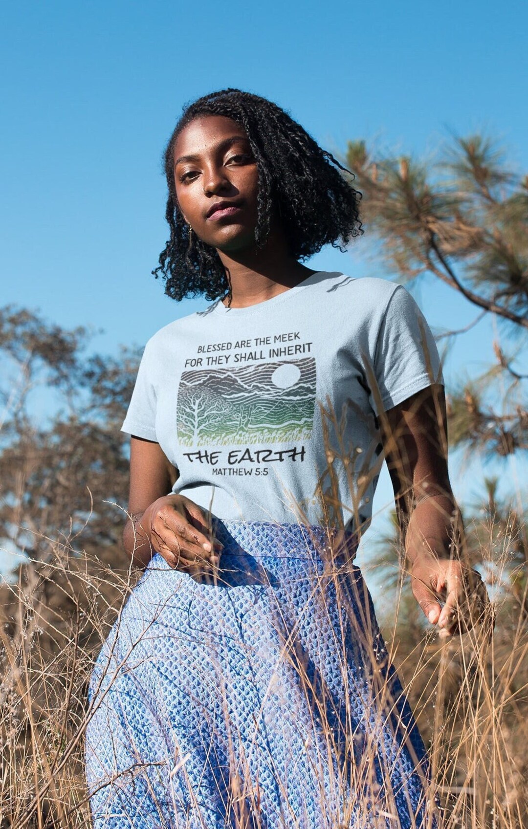 Blessed Are the Meek Bible Verse Tee Shirt. Matthew 5:5 - Etsy