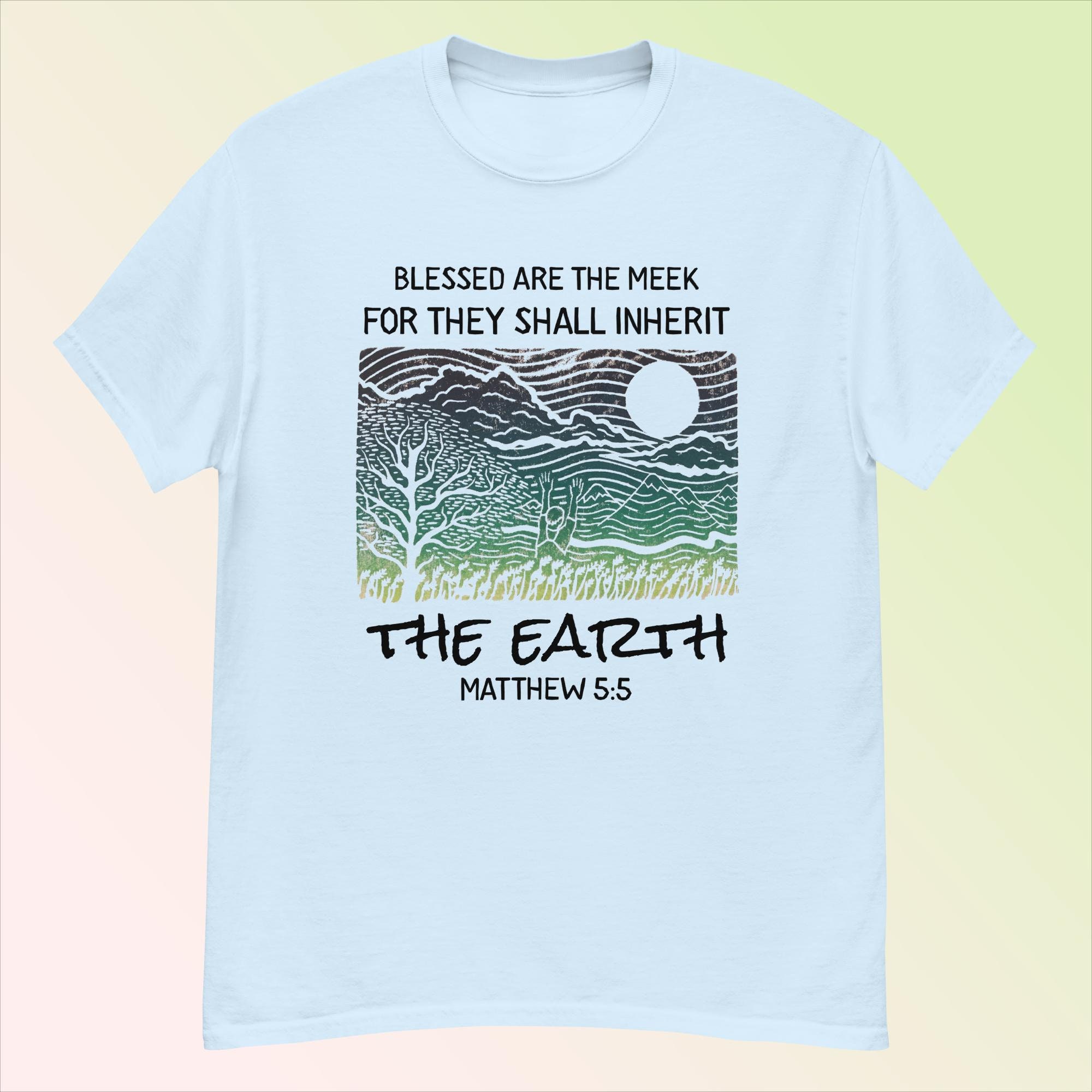 Blessed Are the Meek Bible Verse Tee Shirt. Matthew 5:5 - Etsy
