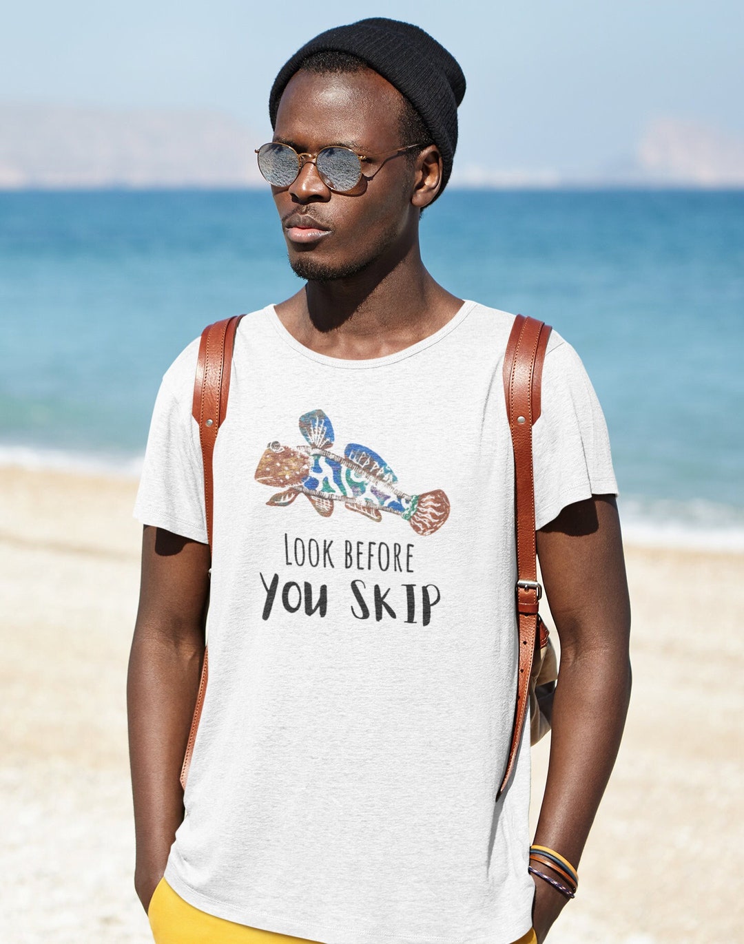 Mudskipper Funny Aquatic Tee Original Front and Back Print Look Before ...