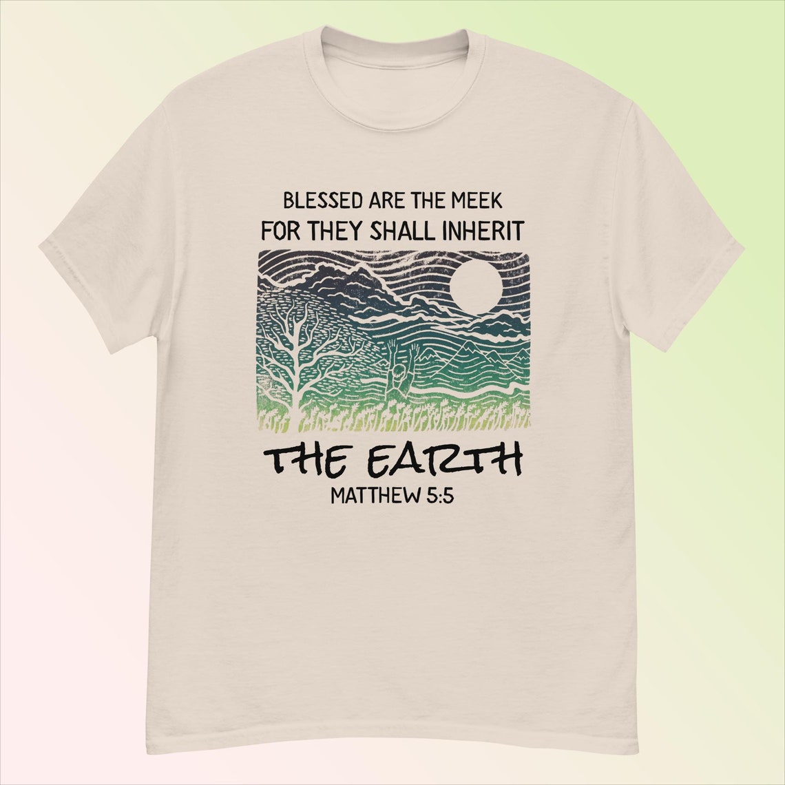 Blessed Are the Meek Bible Verse Tee Shirt. Matthew 5:5 - Etsy