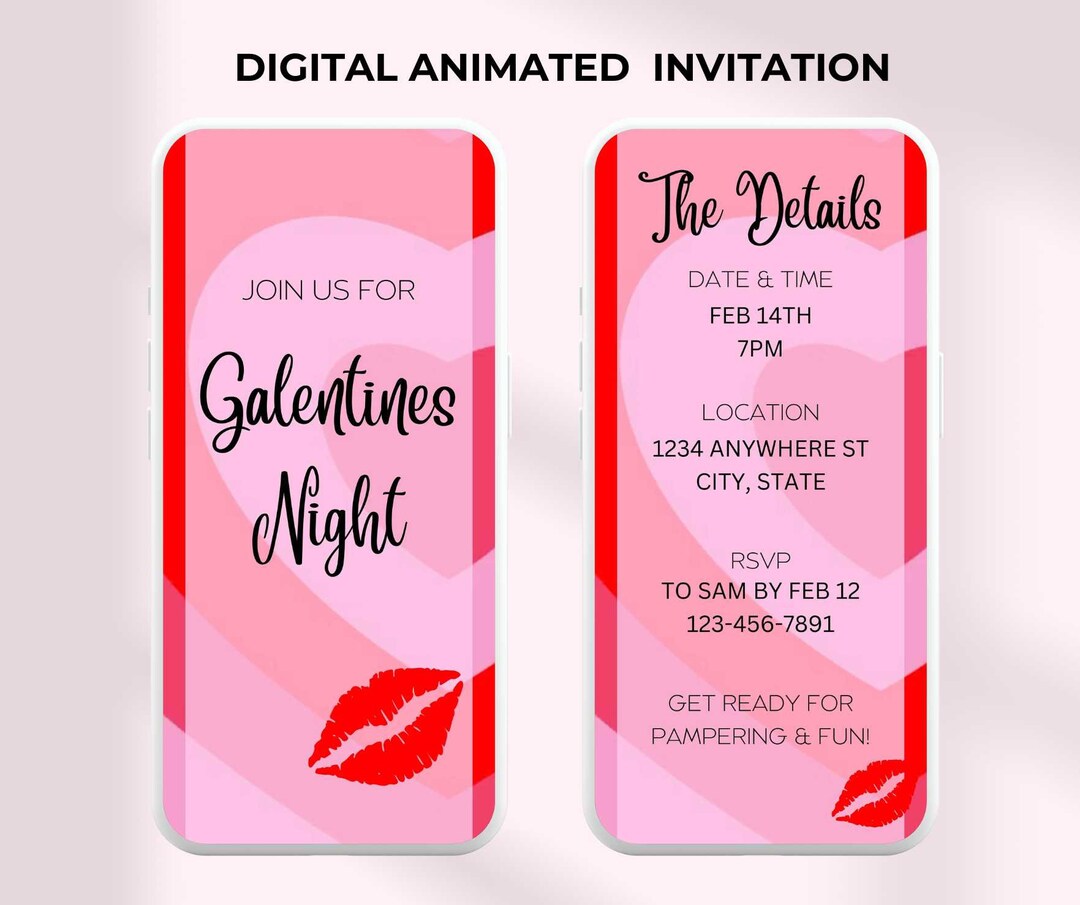 Galentines Party Video Invitation, Girls Night Out Party, GNO Party ...