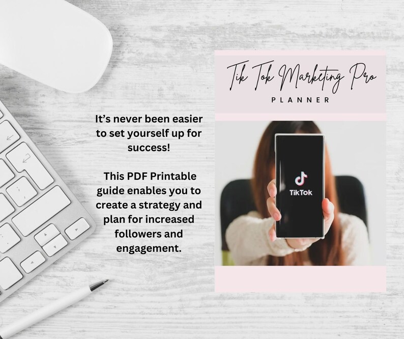 Tiktok Content Planner, Social Media Strategy Guide (PDF Printable) - Etsy