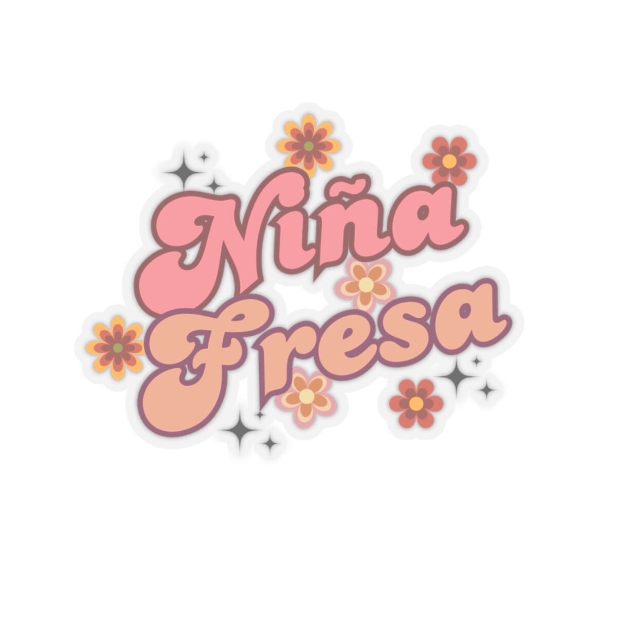 Niña Fresa Retro Sticker, Latina Power Inspired, Groovy Design for ...