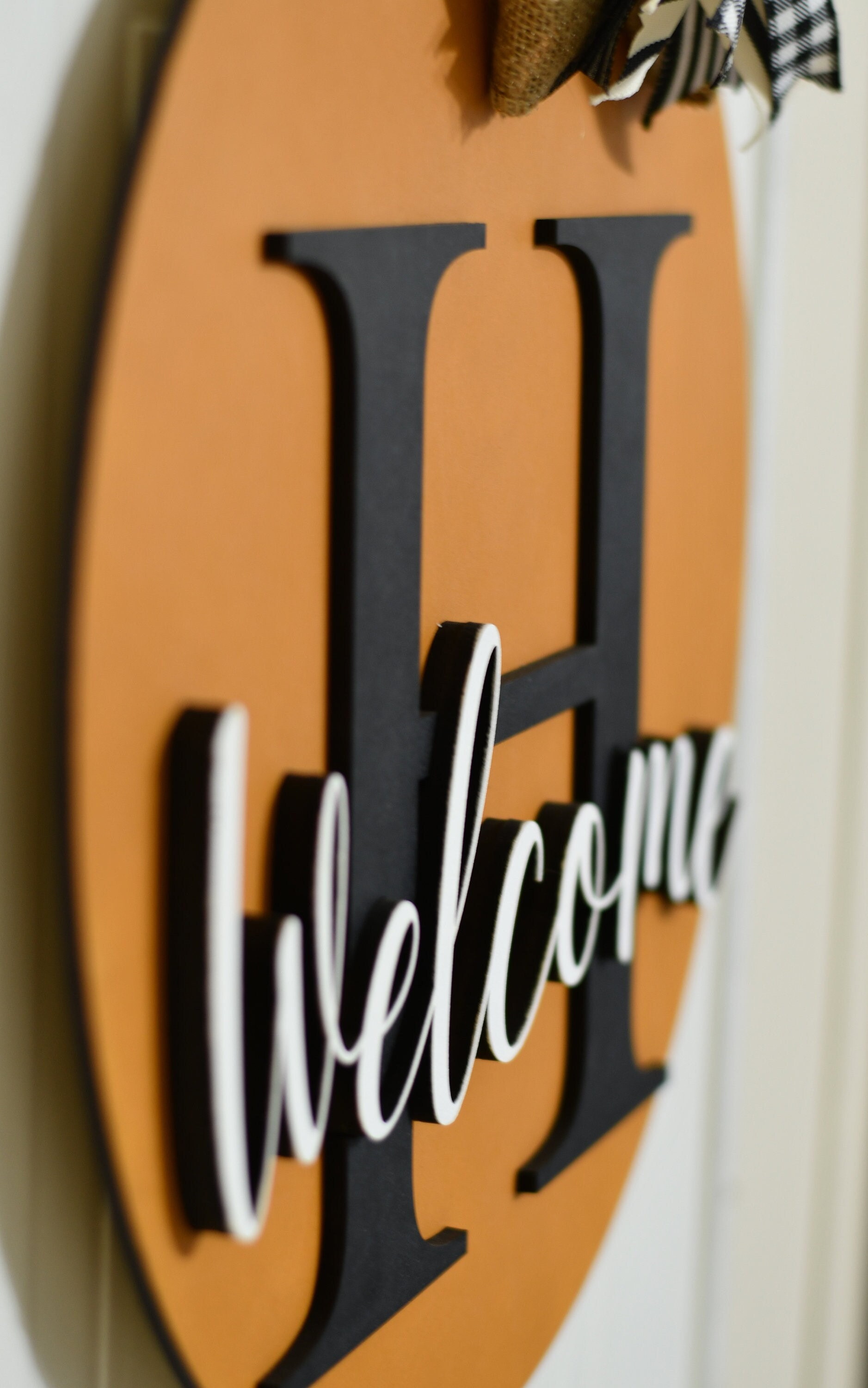 Monogram Welcome Sign - Etsy