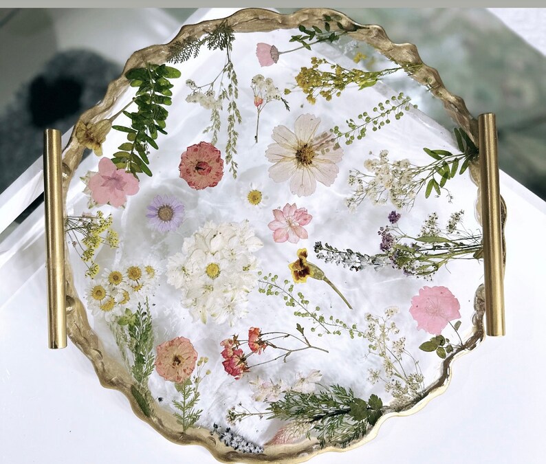 Serving Tray With Flowers - Etsy
