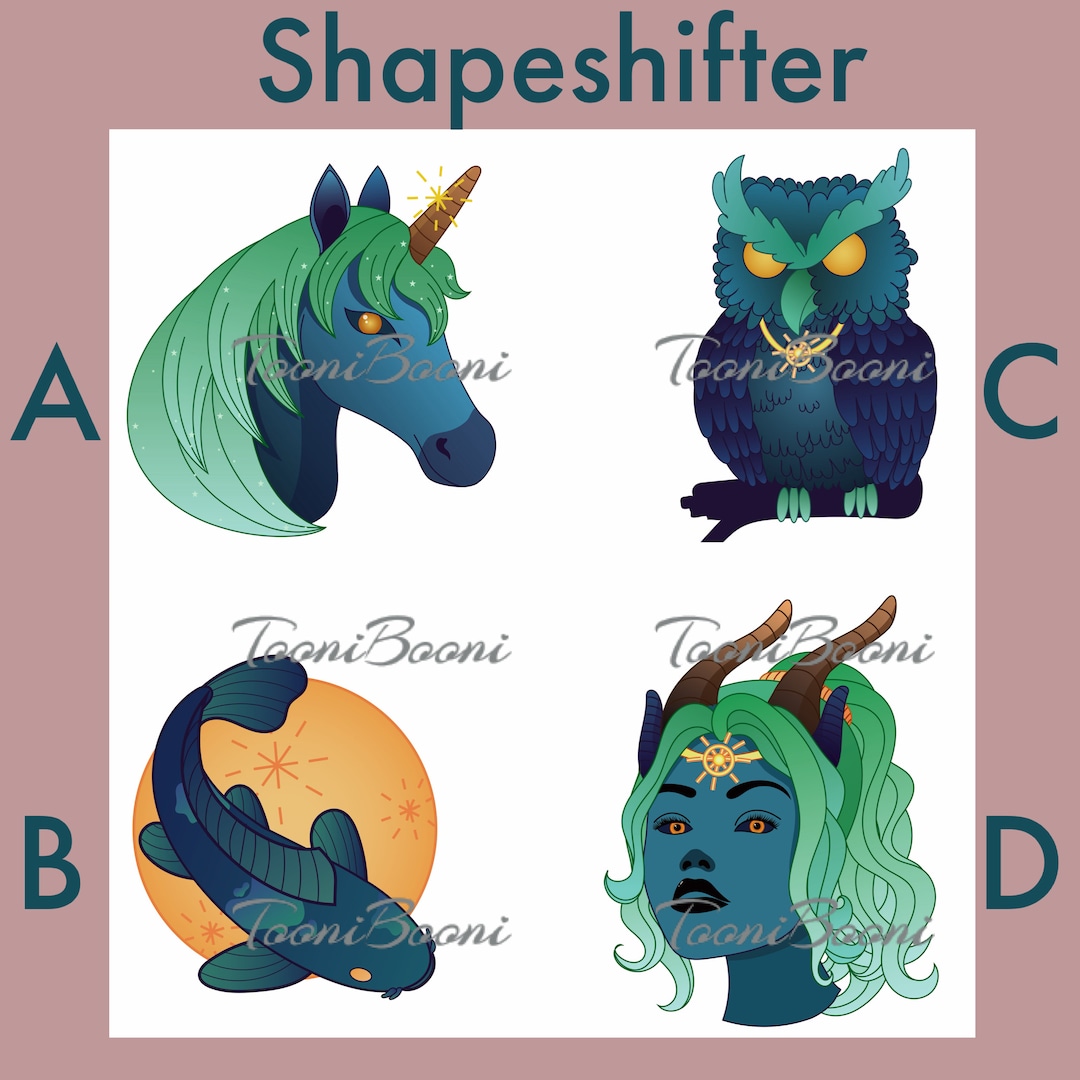 Shapeshifter Sticker, Holographic Vinyl Sticker With Cracked Ice Look, Self-designed, Waterproof ...