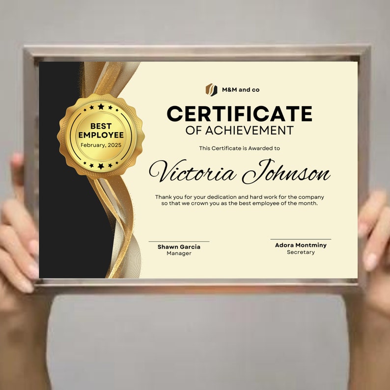 Certificate of Achievement Holder Diploma Display Case Document ...
