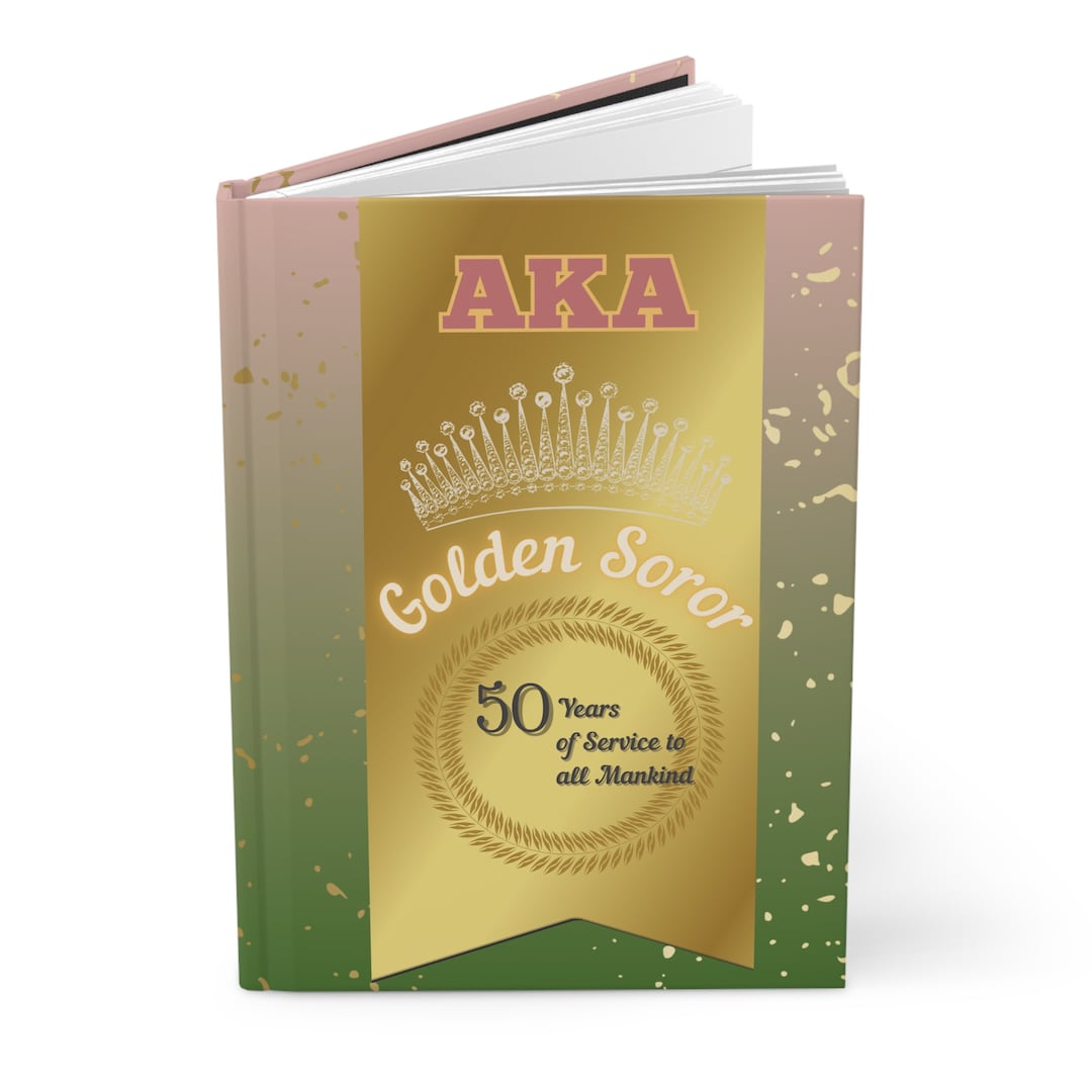 AKA Golden Soror - Hardcover Journal Matte - Etsy