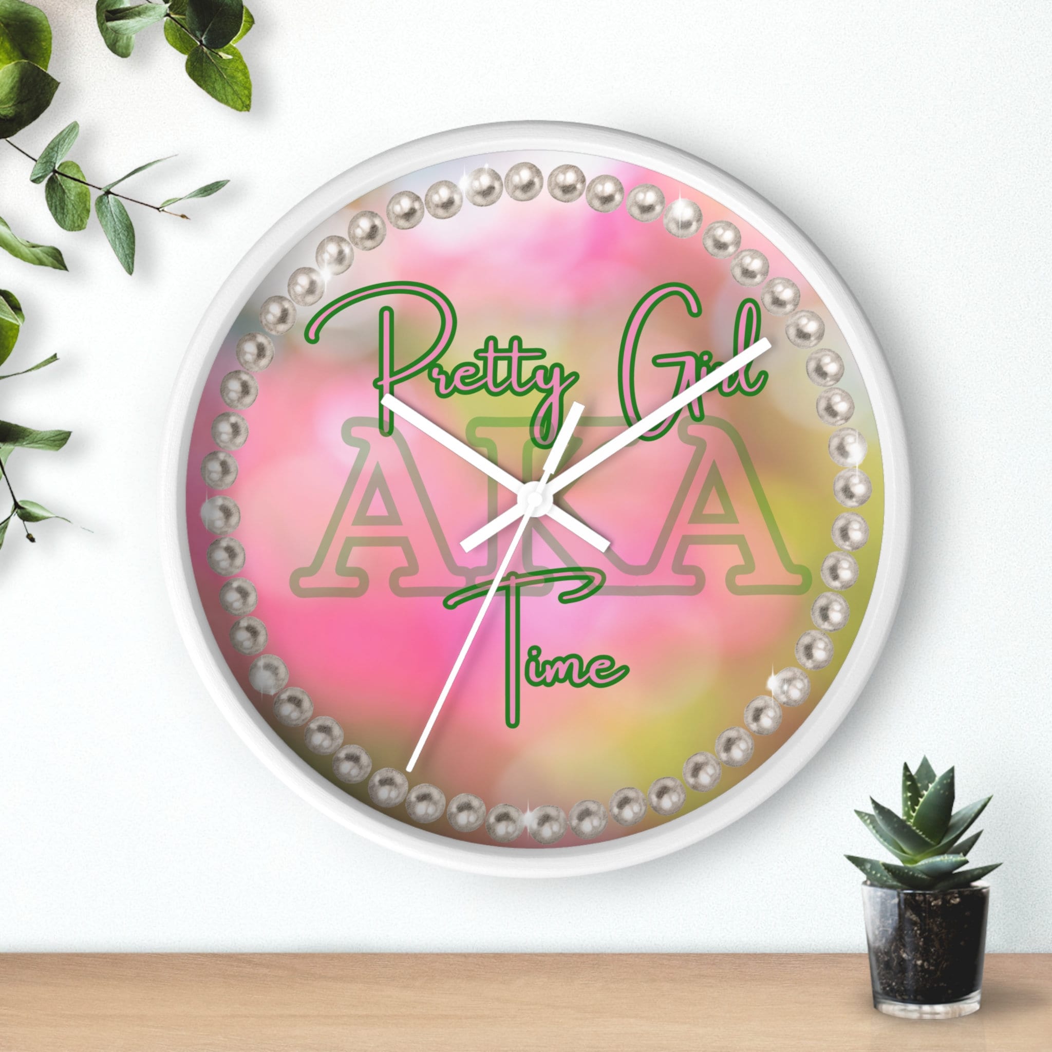 AKA - Pretty Girl Time - Wall Clock - Etsy