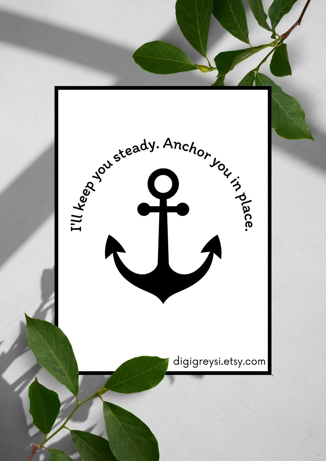 Printable Anchor Wall Art Anchor Wall Decor Anchor Wall Print ...