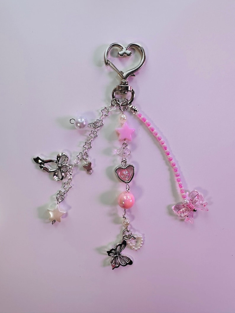 Chunky Pink Coquette Keychain - Etsy