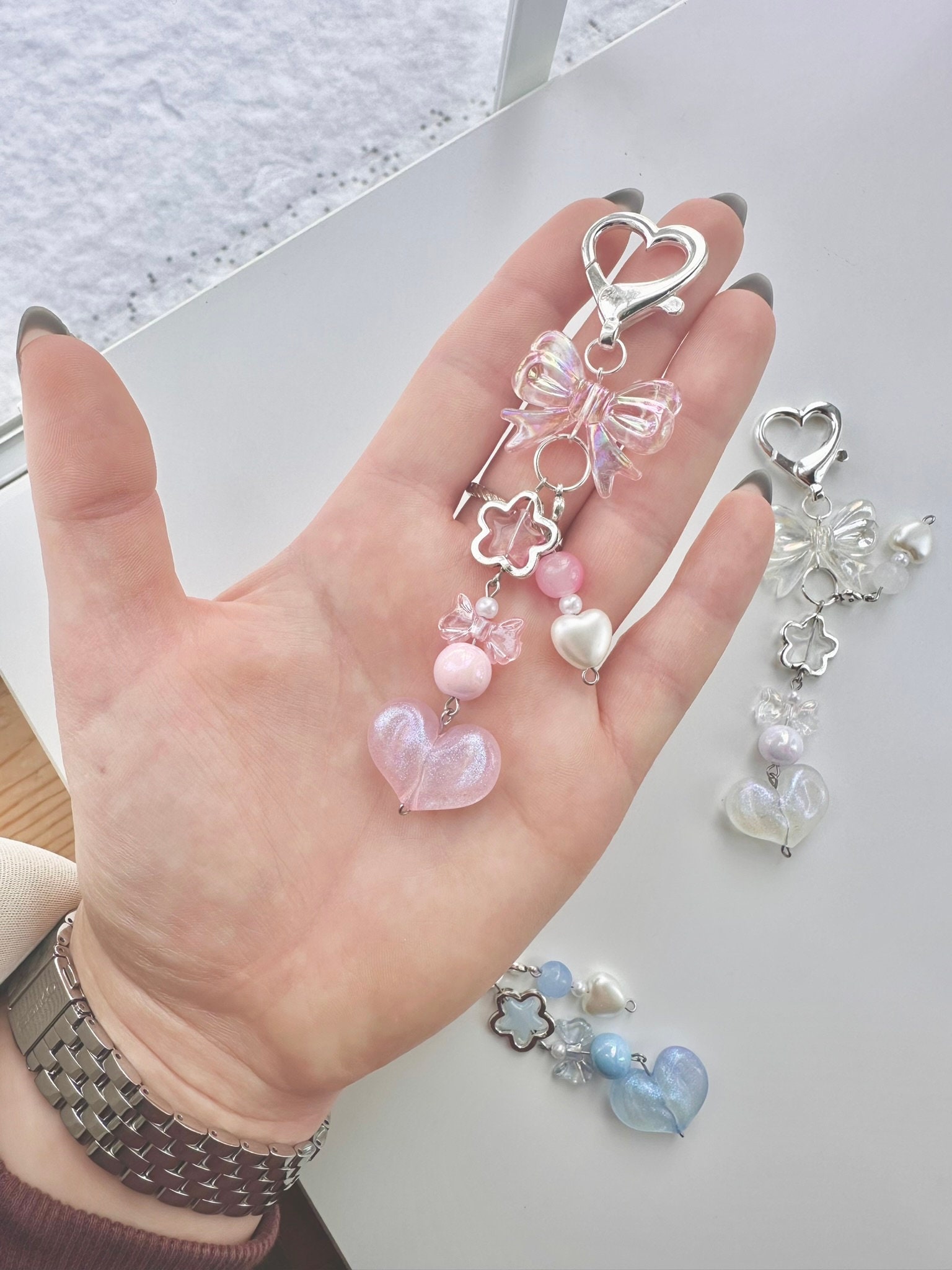 Cute Chunky Jelly Heart Keychain - Etsy