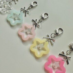 Mini Jelly Star Charm Keychain - Etsy