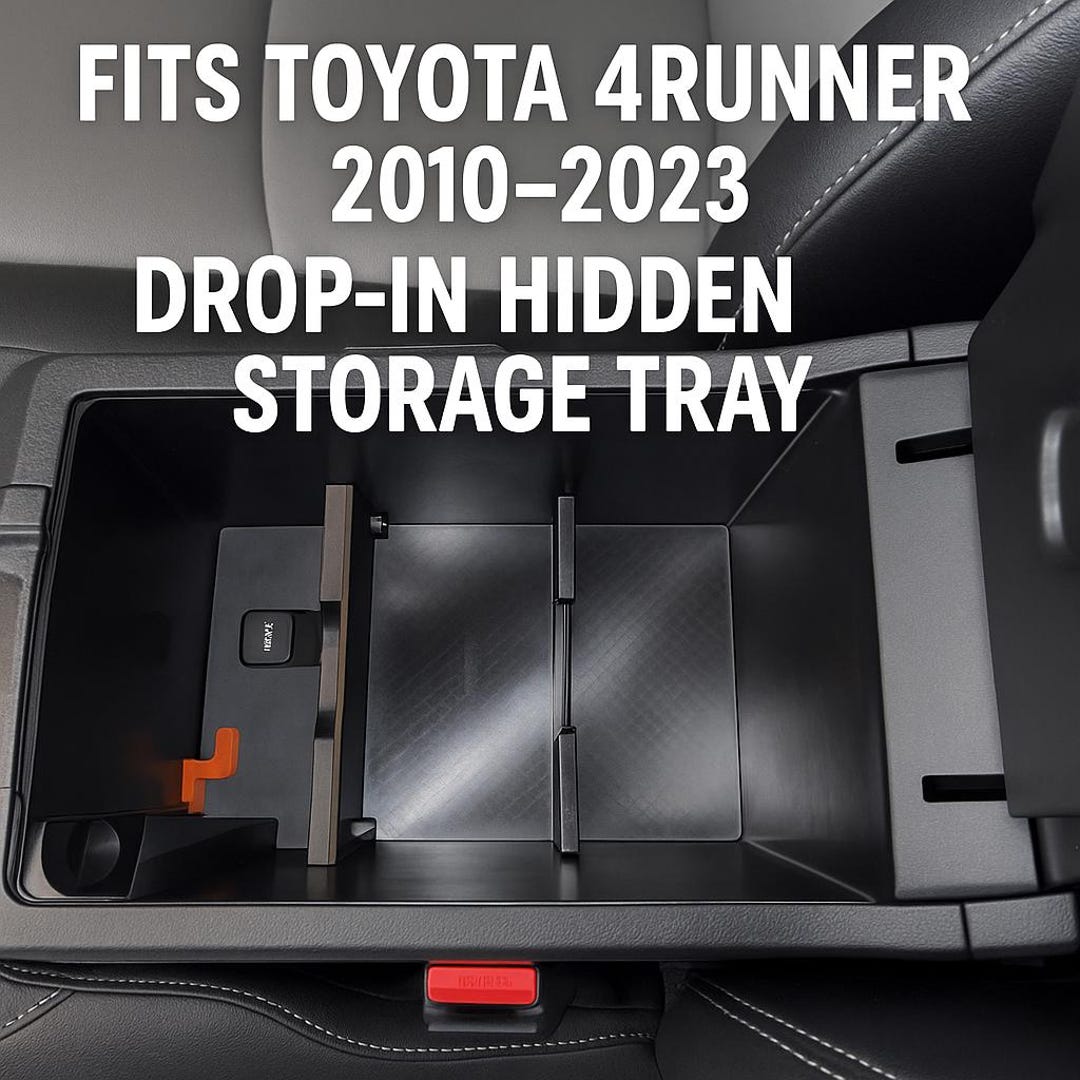 Toyota 4runner Hidden Console Tray 2010-2023 Drop in Organizer Stealth ...