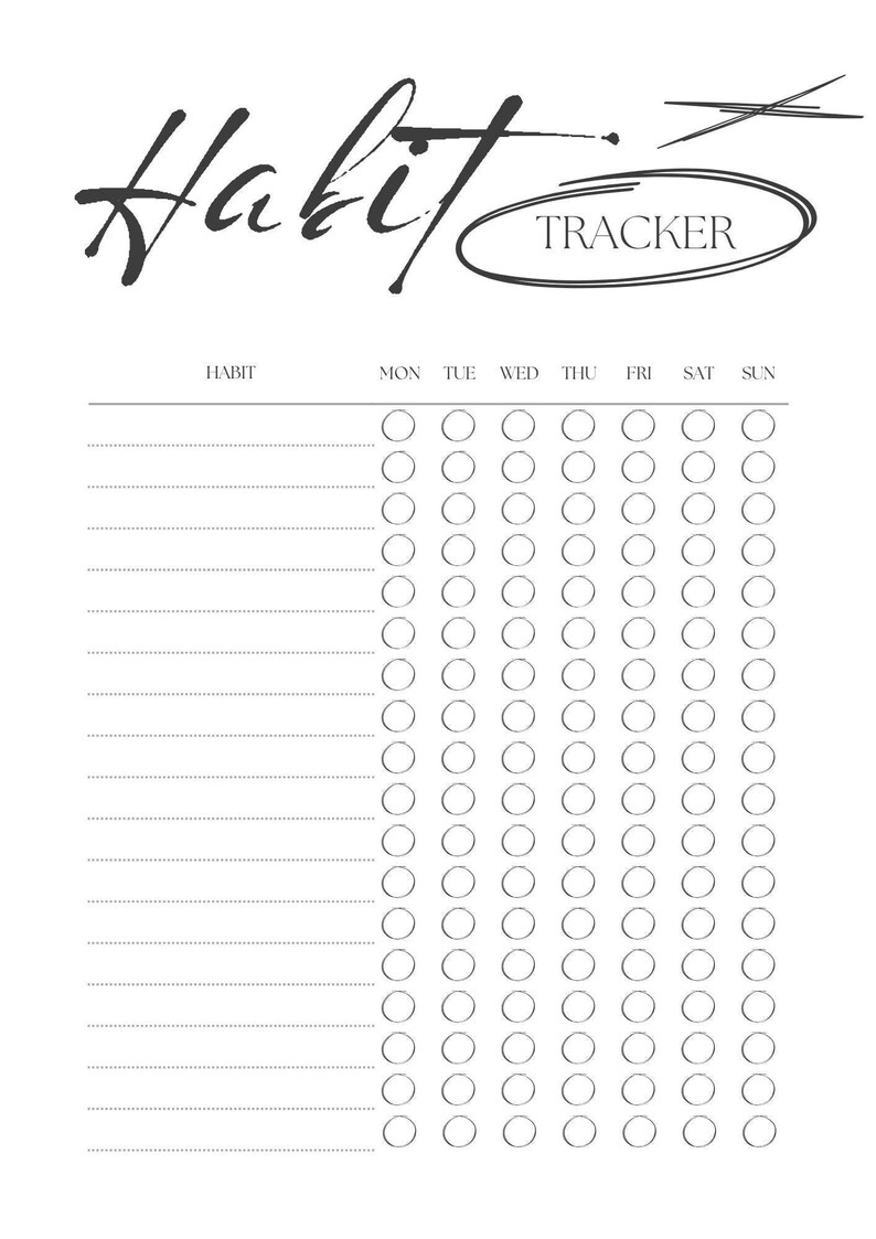 Habit Tracker for Daily Use Digital and Printable Options - Etsy