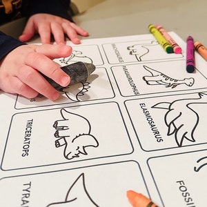 Dino Printable Coloring Flashcards - Etsy