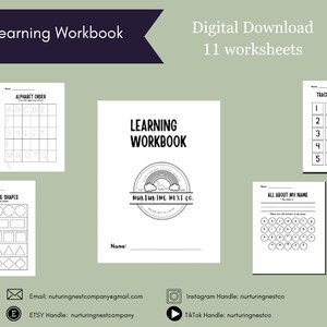 Printable Learning Workbook - Etsy