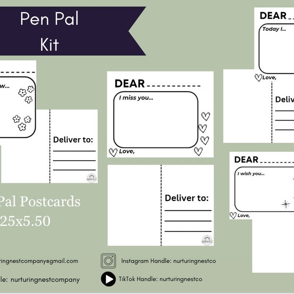 Pen Pal Kit - Etsy