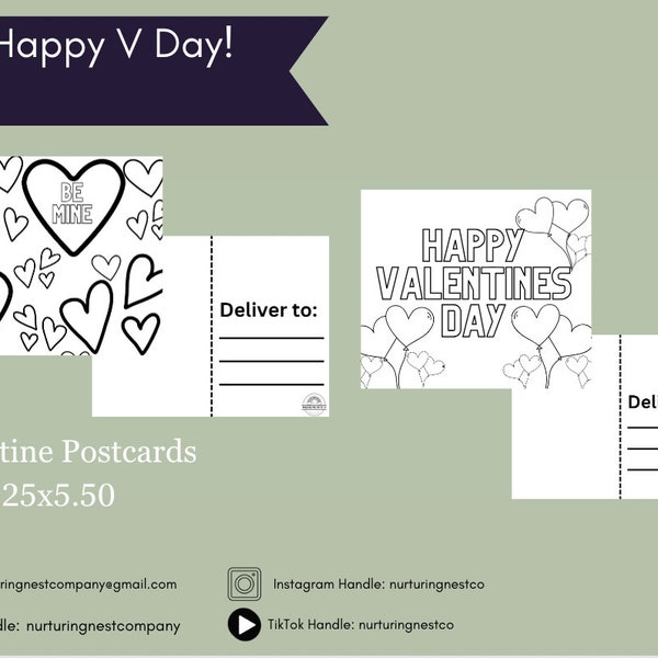 Coloring Postcards - Etsy