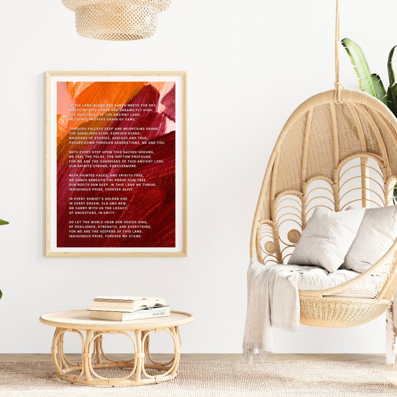 Indigenous Poetry Earth Meets Sky Aboriginal Australian Print Digital ...